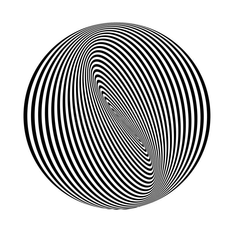 Optical illusion, circle stock illustration. Illustration of ...
