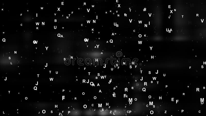 Abstract Black Scattered Alphabet Letters Background Stock Vector ...
