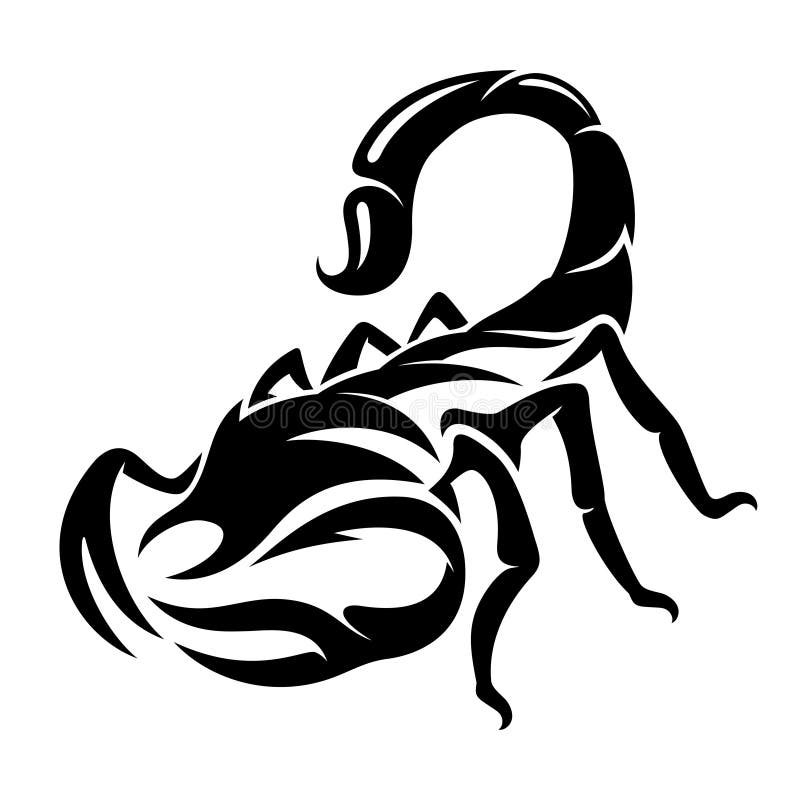Abstract Black Scorpion Icon. Stock Vector - Illustration of zodiac ...