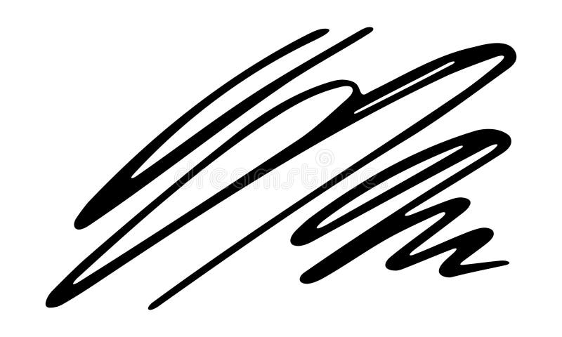 Abstract Black Scribble Isolated on Transparent Background Stock ...