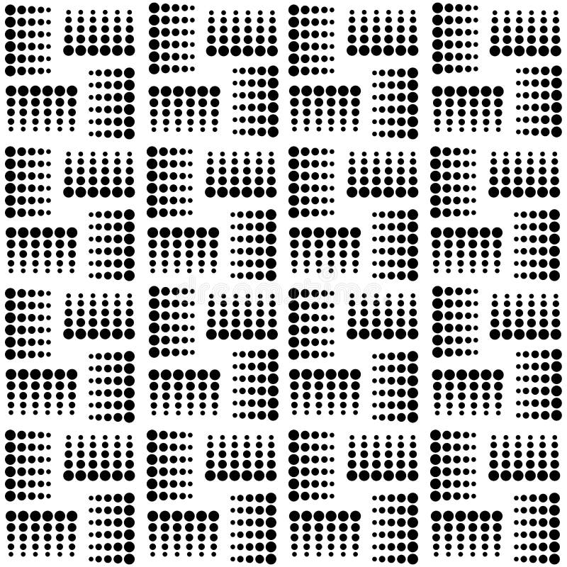 Abstract Black Seamless Circle Repeated Pattern Design on White ...