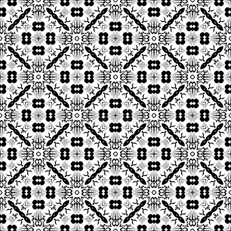 Abstract Black Seamless Curvy Element with Geometric Repeated Pattern ...