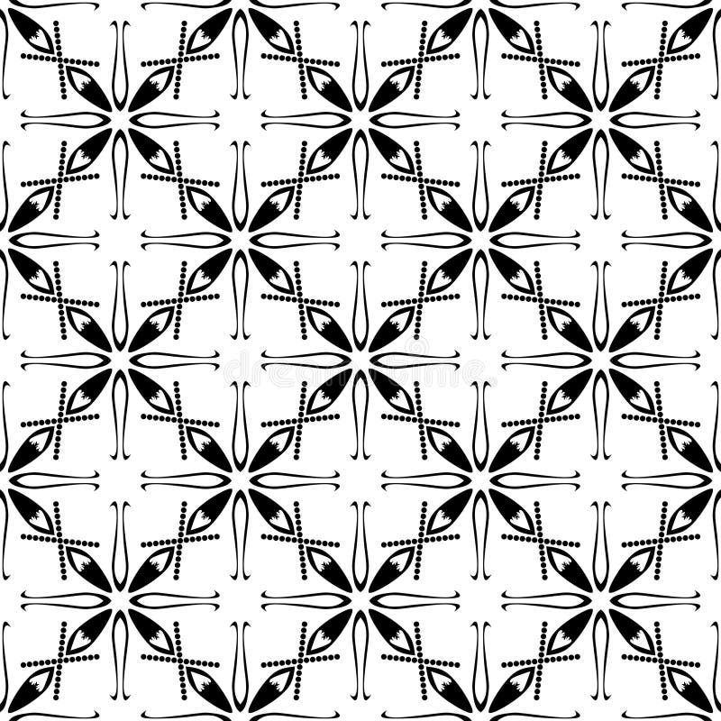 Seamless Curvy Lines Repeated Design on White Background Stock ...