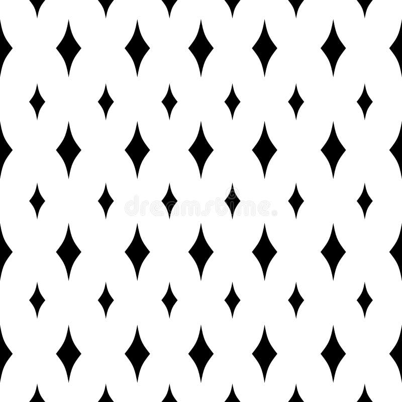 Abstract Black Seamless Diamonds Repeated Pattern Design on White ...