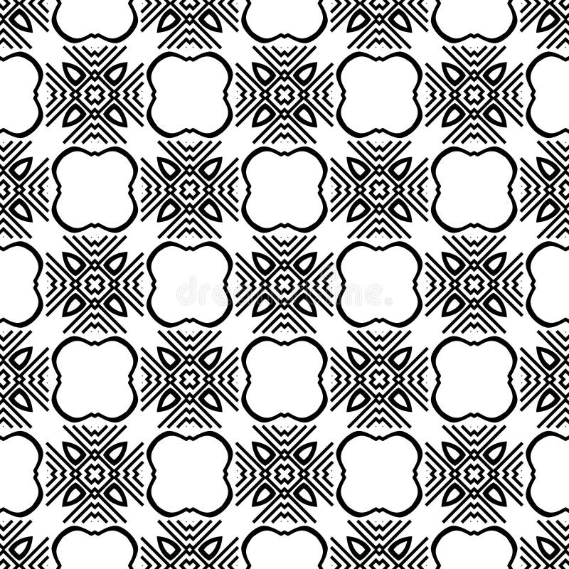 Abstract Black Seamless Repeated Design with Small Stylish Decorative ...