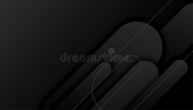 Abstract Black Shapes Background Design Stock Vector - Illustration of ...