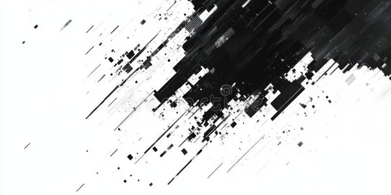 Abstract Black Shapes Create Dynamic Futuristic Design with Contrast ...