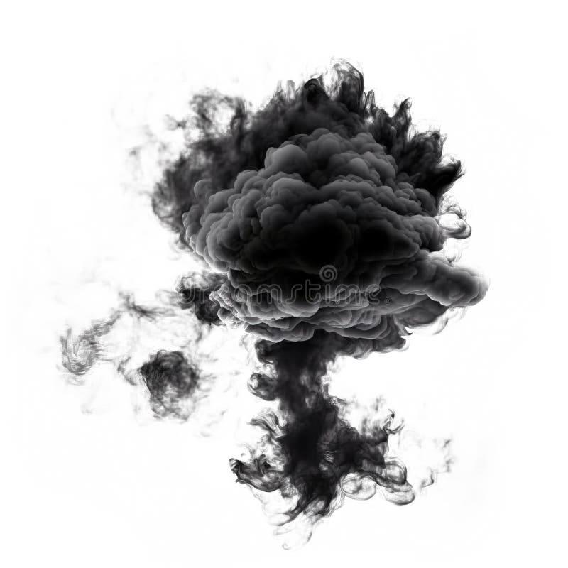 Abstract Black Smoke Explosion Effect Illustration Design on ...