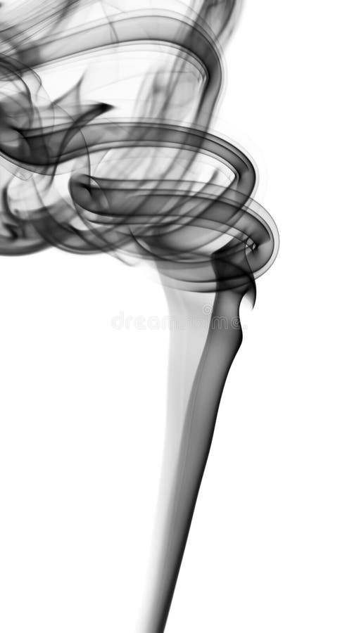 Abstract Black Smoke Swirl On White Stock Image - Image of abstract ...