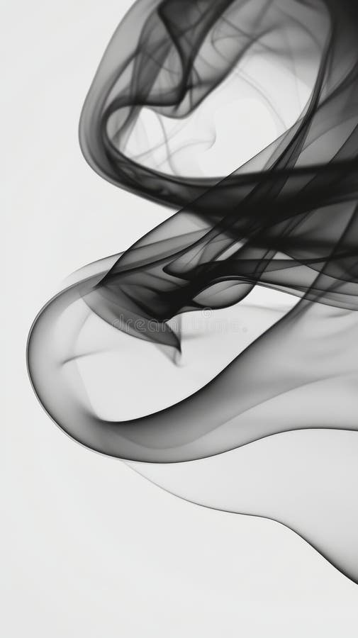 Abstract Black Smoke Pattern on White Background Stock Photo - Image of ...