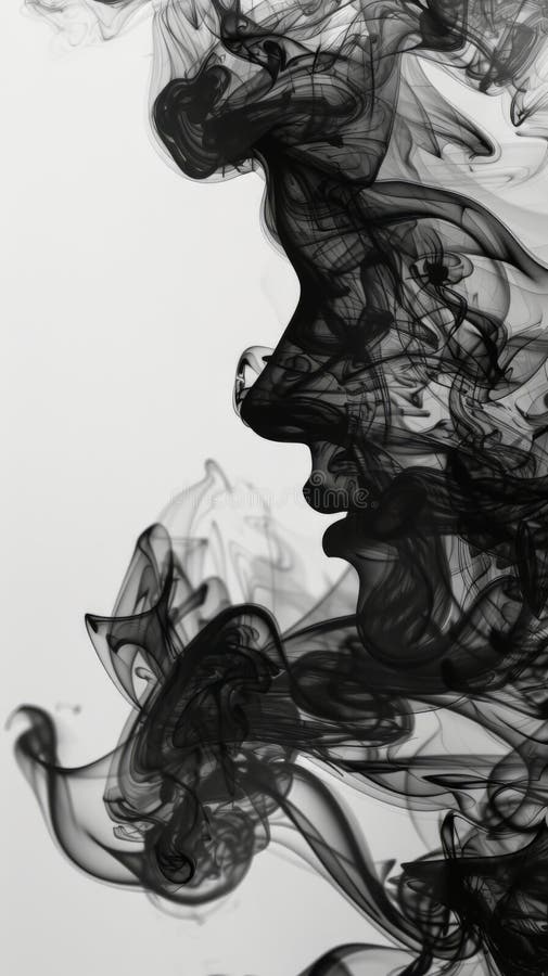 Abstract Red and Black Smoke Pattern Stock Image - Image of movement ...