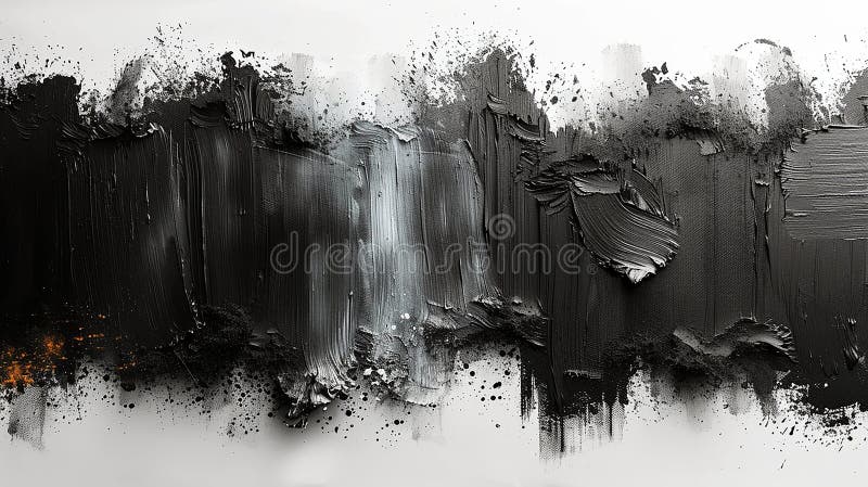 Abstract Black in Splash Paint Stock Illustration - Illustration of ...
