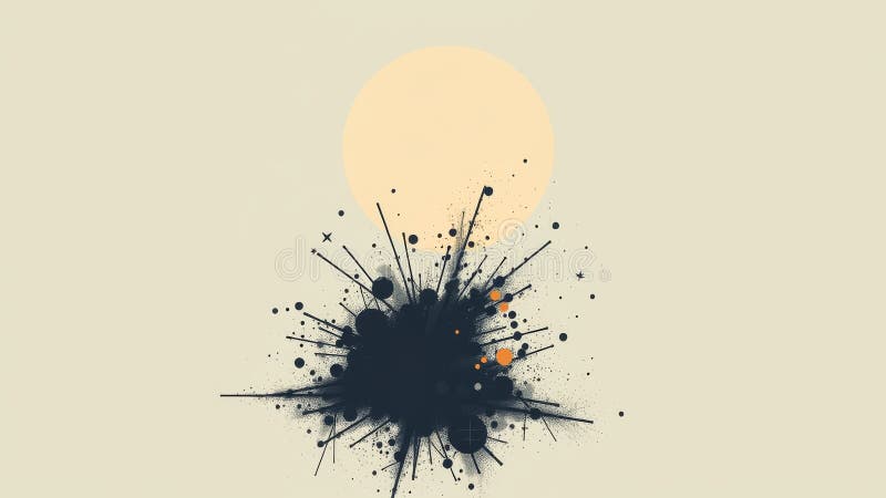 Abstract black splatter stock illustration. Illustration of creative ...
