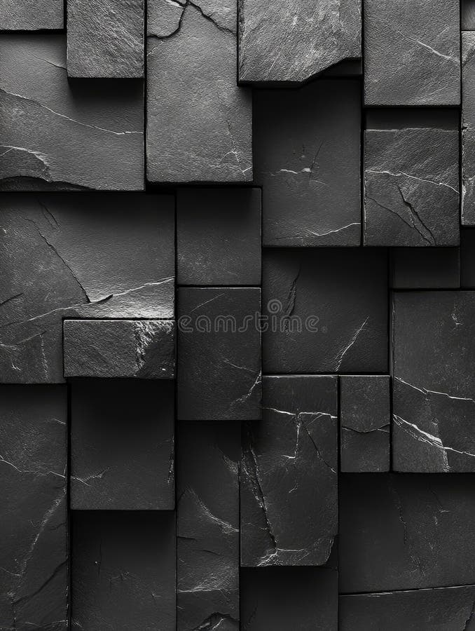 Abstract Black Square Geometric 3D Background Modern Geometric Textured ...