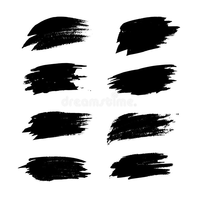 Abstract Black Stains Isolated on Transparent Background. Vector Design ...