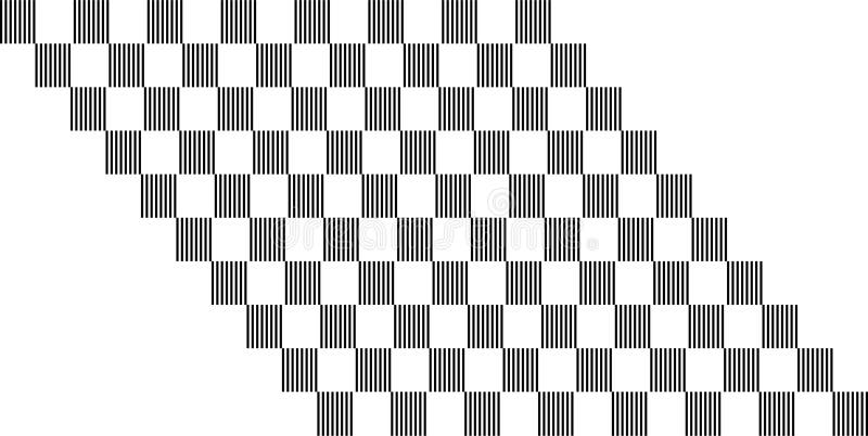 Abstract Black Stripe Boxes Pattern Repeated Design on White Background ...