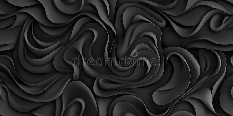 Abstract Black Swirling 3D Render Background Texture Design for ...
