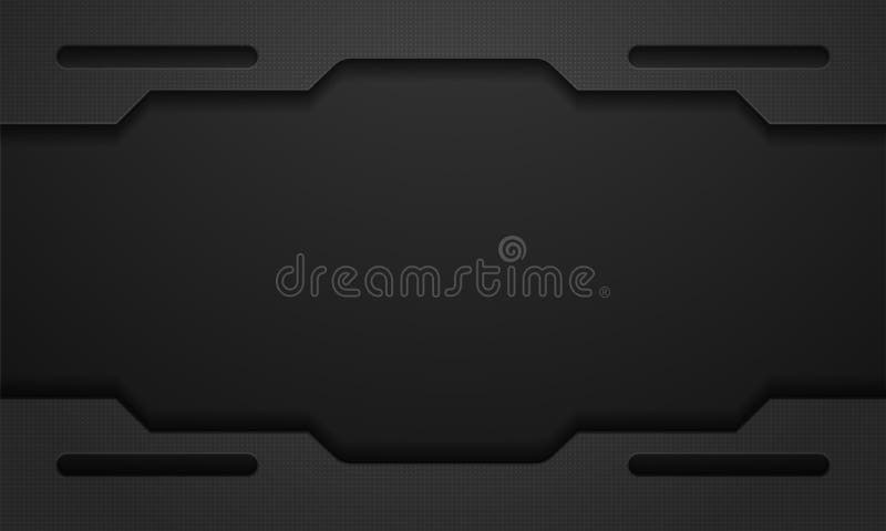 Abstract Black Technology Concept Design Stock Vector - Illustration of ...