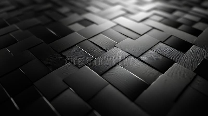 Abstract Black Textured Interlocking Square Pattern Stock Illustration ...