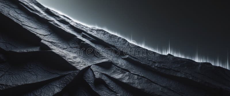 Abstract Black Textured Surface with Dramatic Light and Shadow Effects ...