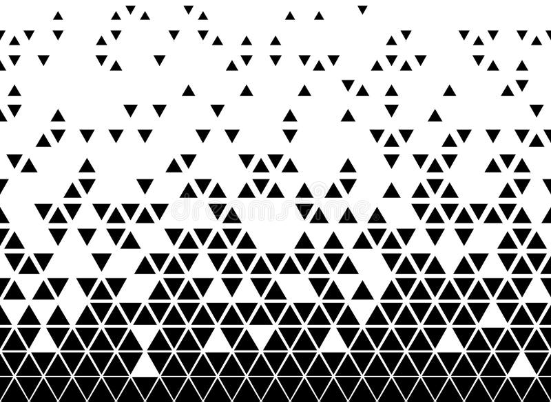 Abstract Black Triangle Pattern on White Background Stock Illustration ...