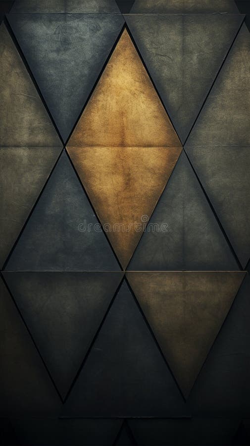 Abstract Black Triangle Shapes on Aged Paper Texture Stock Illustration ...