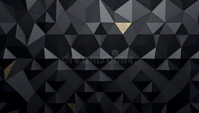 Abstract Black Triangular Geometric Pattern Design Stock Illustration ...