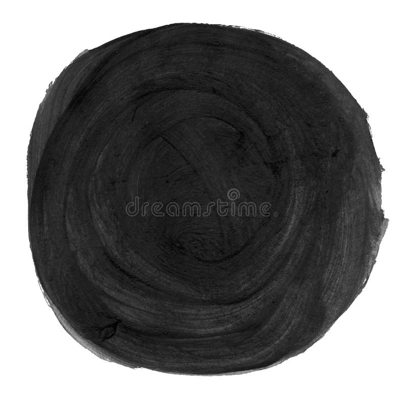Abstract Black Watercolor Painted Circle Stock Illustration ...