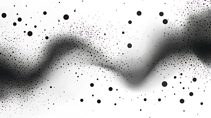 Abstract Black Wave Particles Background Design Stock Illustration ...