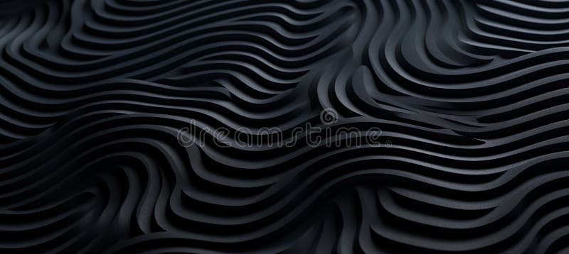 Abstract Black Wave Pattern Background Texture with Elegant Curves for ...