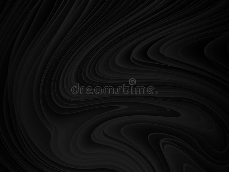 Abstract Black Wave Pattern Stock Illustration - Illustration of floral ...