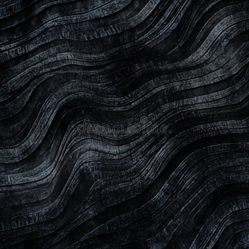 Abstract Black Wave Pattern Surface with Textured Layers in Dim ...