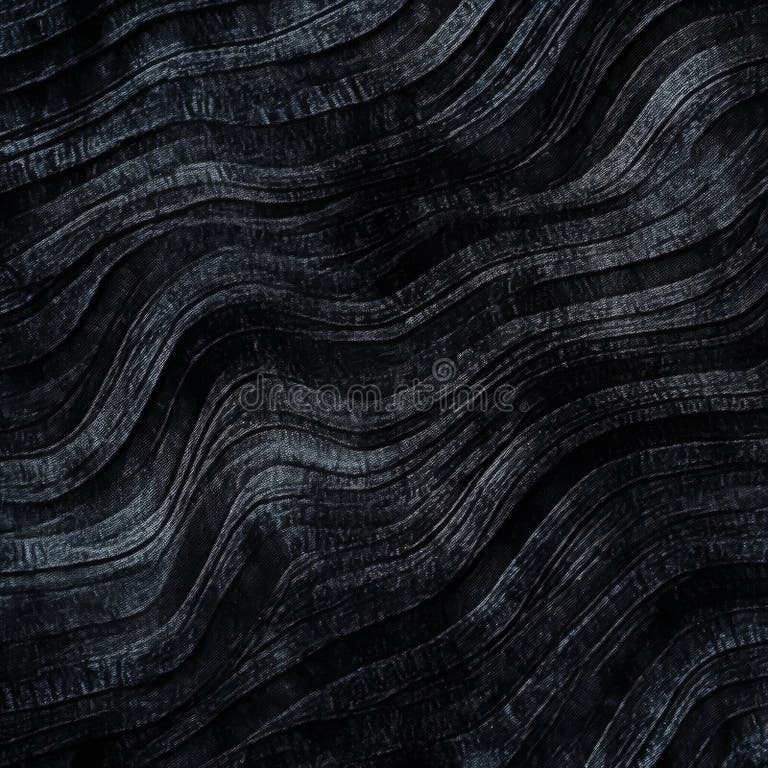 Abstract Black Wave Pattern Surface with Textured Layers in Dim ...