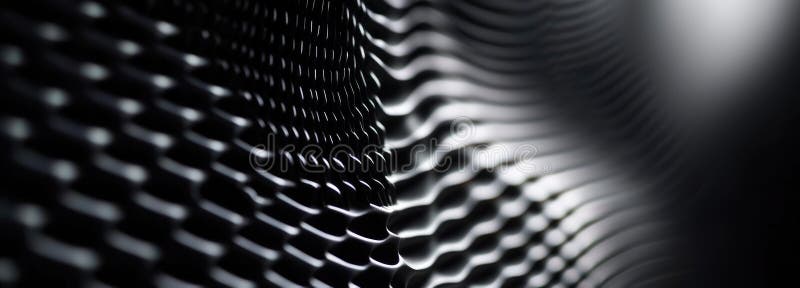 Abstract Black Wave Texture with Futuristic Design Stock Illustration ...