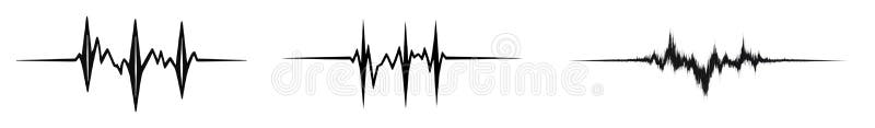 Abstract Black Waveform Design Graphic for Audio Visual Representation ...