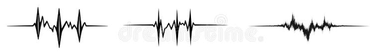 Abstract Black Waveform Design Graphic for Audio Visual Representation ...