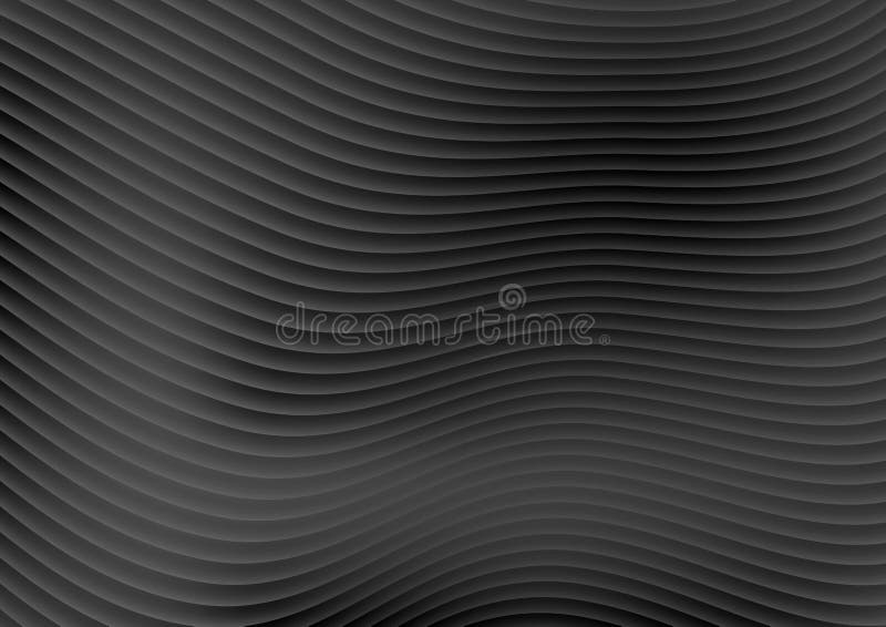 Abstract Black Waves and Lines Pattern Design Stock Vector ...