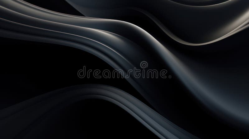Abstract Black Wavy Background. 3d Rendering, 3d Illustration Stock ...