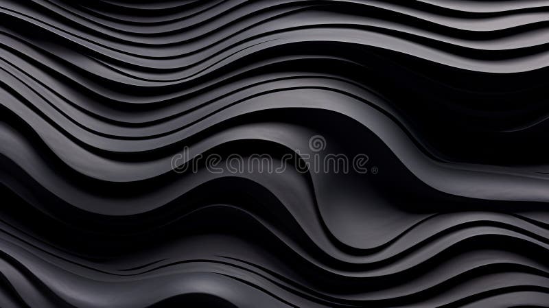 Abstract Black Wavy Background Texture Pattern with Elegant Curves and ...