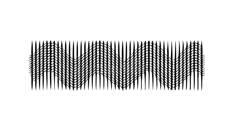 Abstract Black Wavy Lines Pattern, Sound Wave Design, Vector Design ...