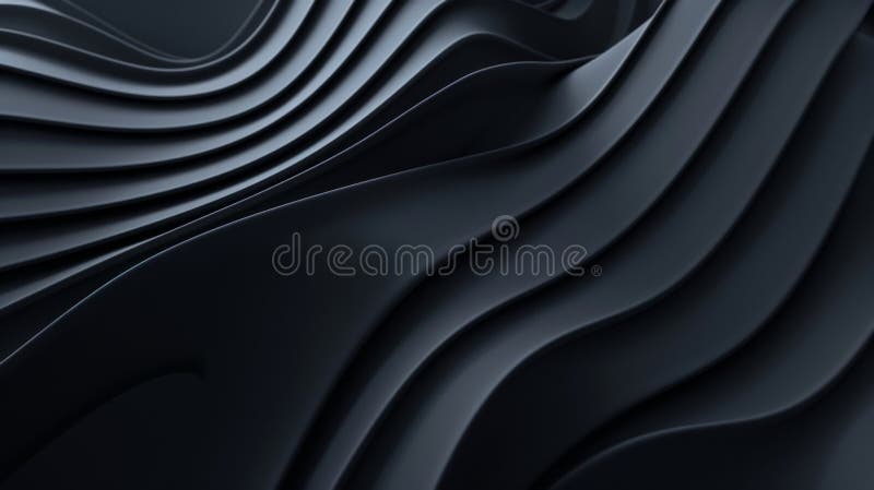 Abstract Black Wavy Pattern Background, Generative AI Stock ...
