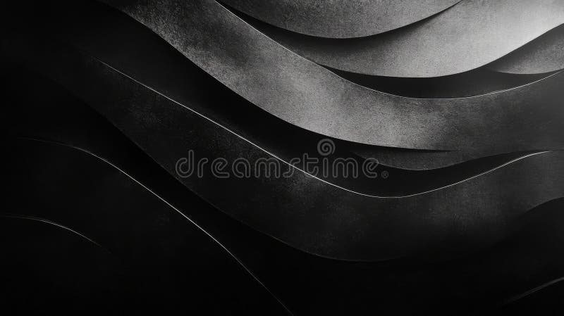 Abstract Black Wavy Pattern with Textured Surface Stock Illustration ...