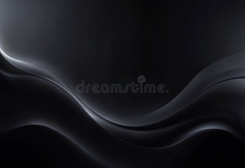 Abstract Black Wavy Shapes with Subtle Lighting Create a Dynamic ...