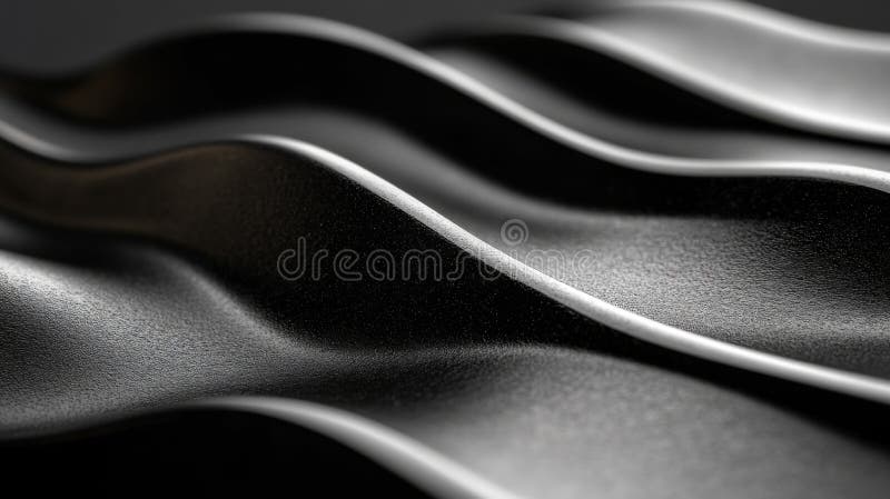 Abstract Black Wavy Surface Texture Design Stock Illustration ...