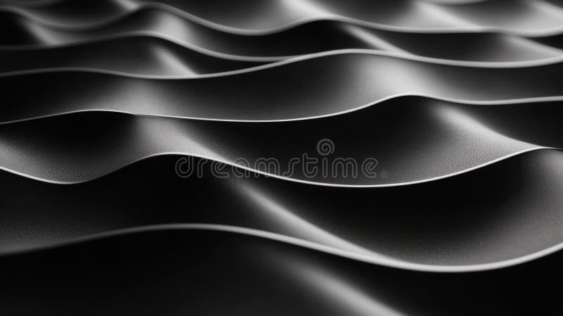 Abstract Black Wavy Surface Texture Design Stock Illustration ...