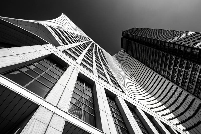 Abstract Architecture Building Black and White Background Stock ...