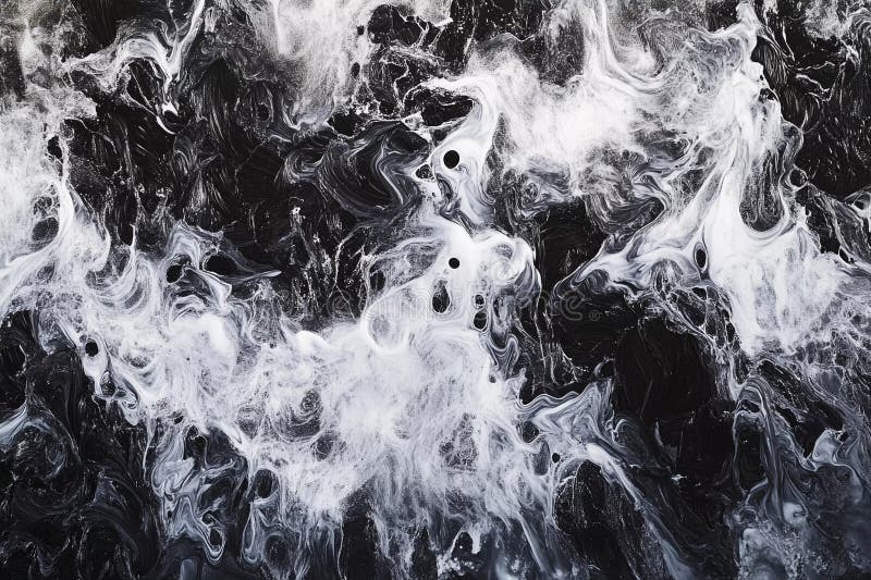 Abstract Black and White Art Formation Displayed on a Gallery Wall in a ...