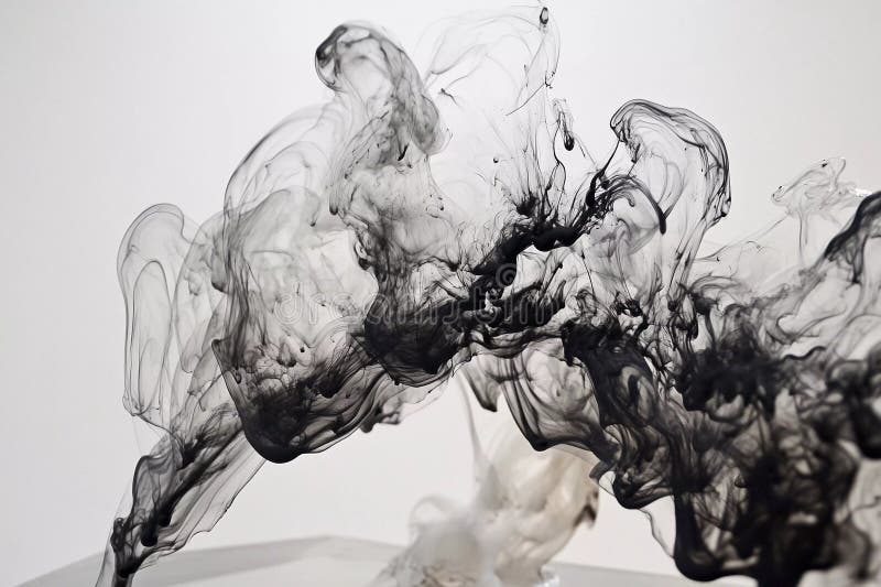 Abstract Black and White Art Formation Displayed on a Gallery Wall in a ...