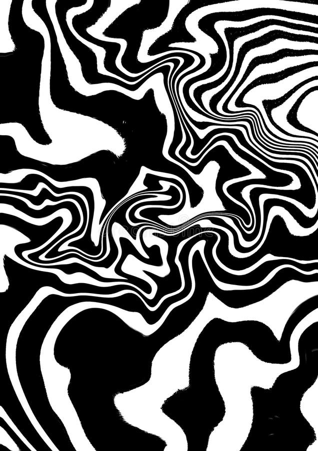 Black and White Groovy Abstract Liquid Textures Background Stock ...