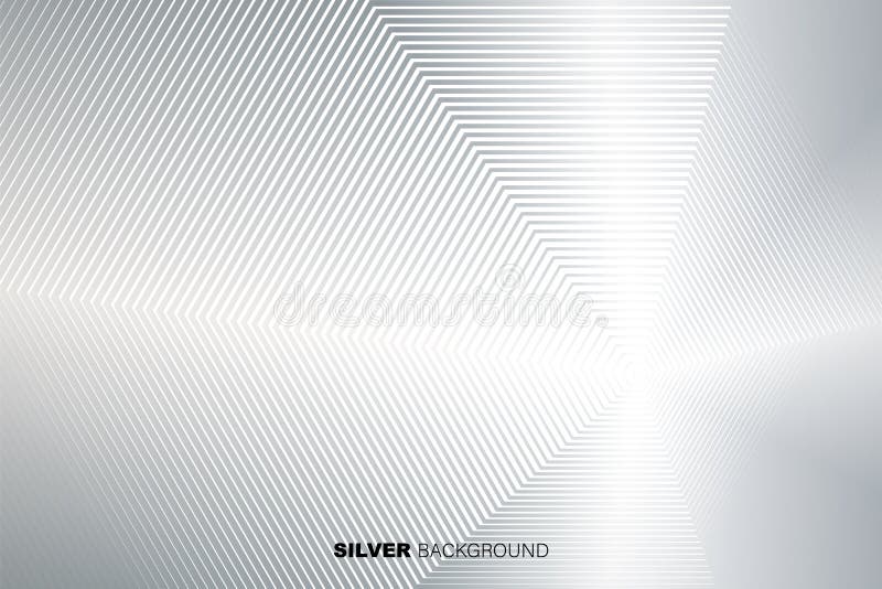 Geometric Hexagon Silver Line Pattern. Stock Vector - Illustration of ...